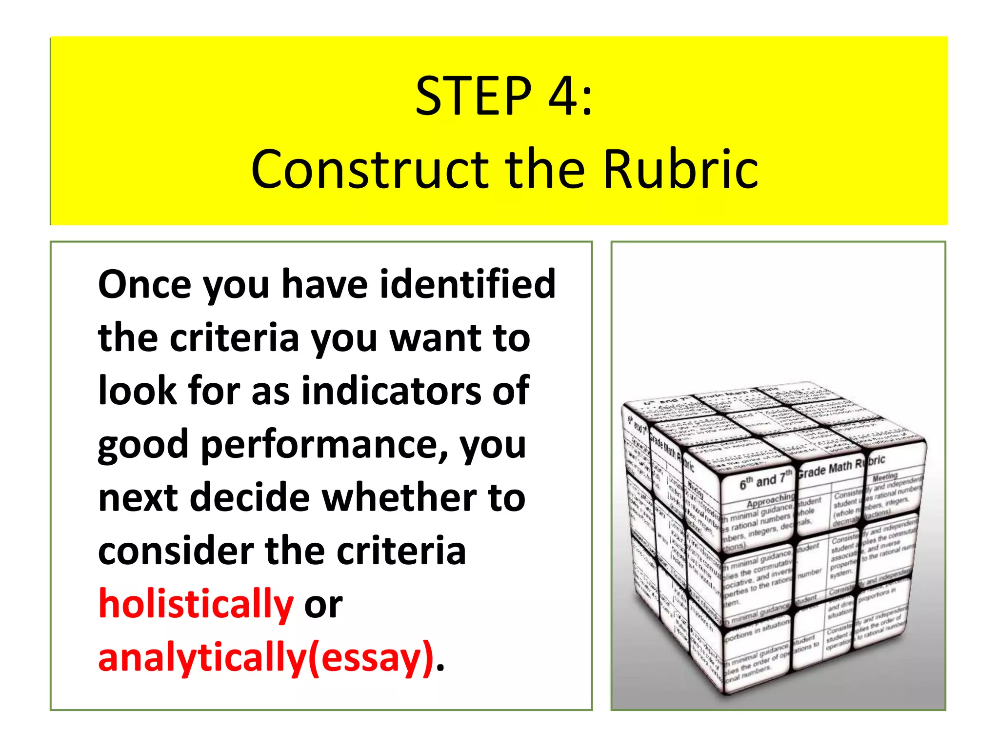 Constructing rubrics to assess productive skills | PPT