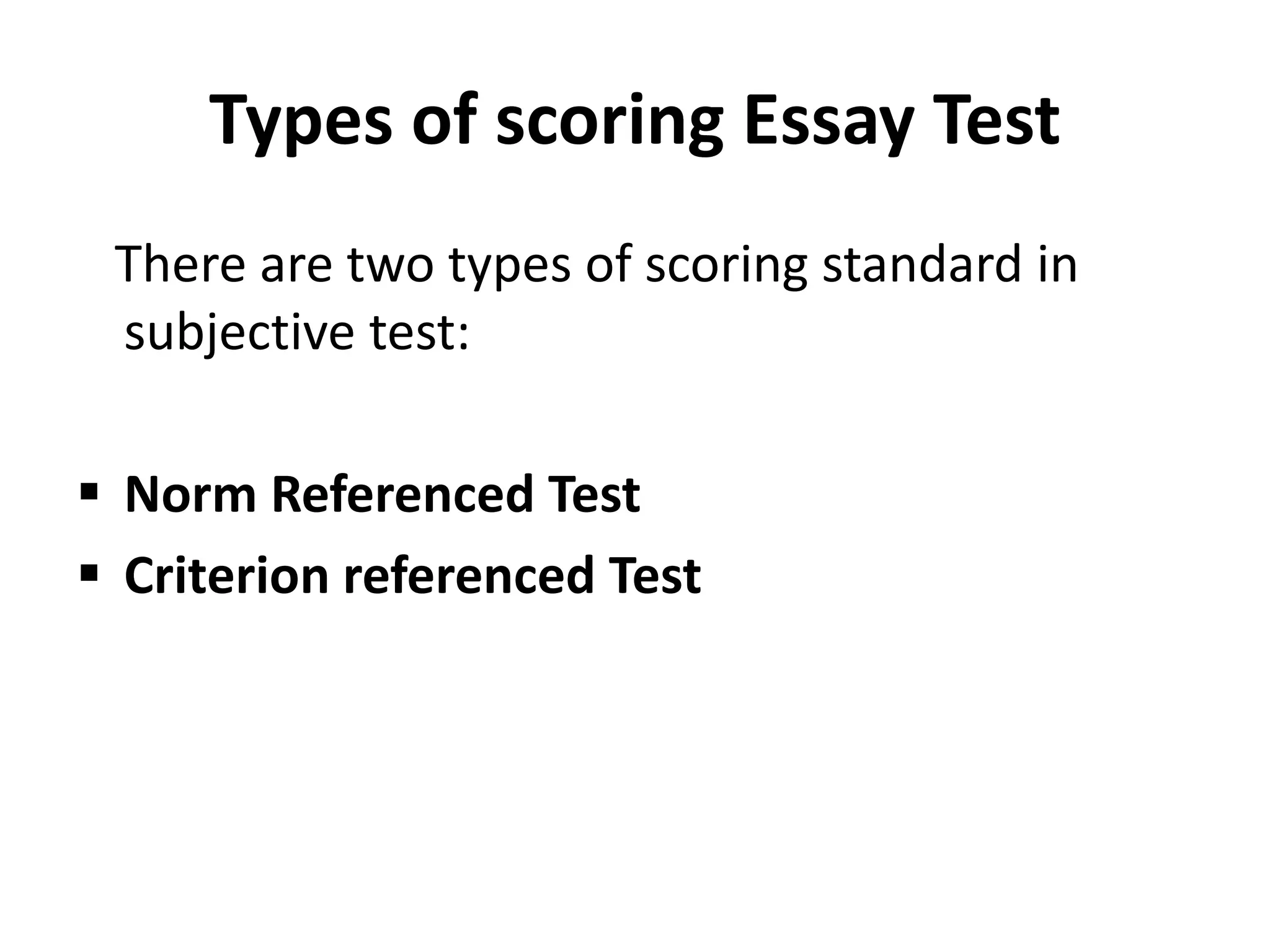 Constructing subjective test items | PPTX
