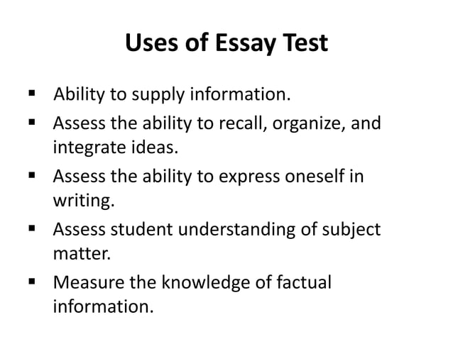 Constructing subjective test items | PPTX | Standardized Testing ...