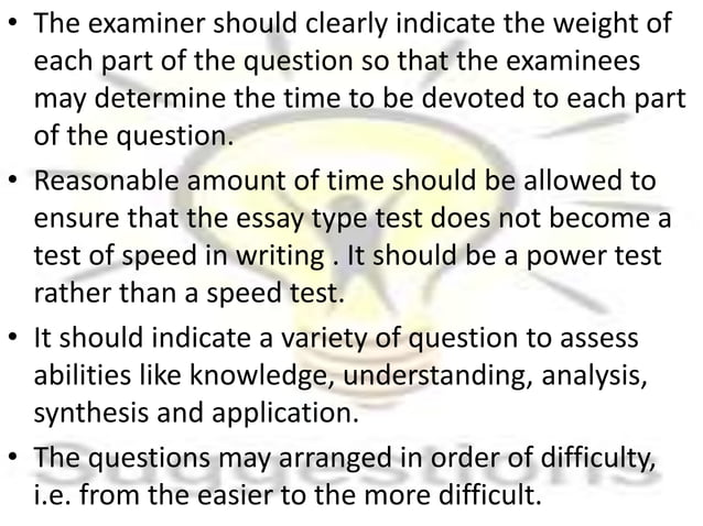 Constructing subjective test items | PPTX | Standardized Testing ...