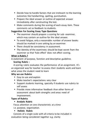Constructing subjective test items | DOCX