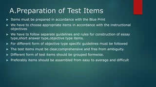 Constructing test Items | PPTX