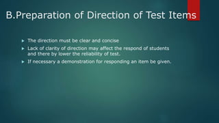 Constructing test Items | PPTX