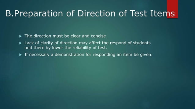 Constructing test Items | PPTX | Standardized Testing | Educational ...