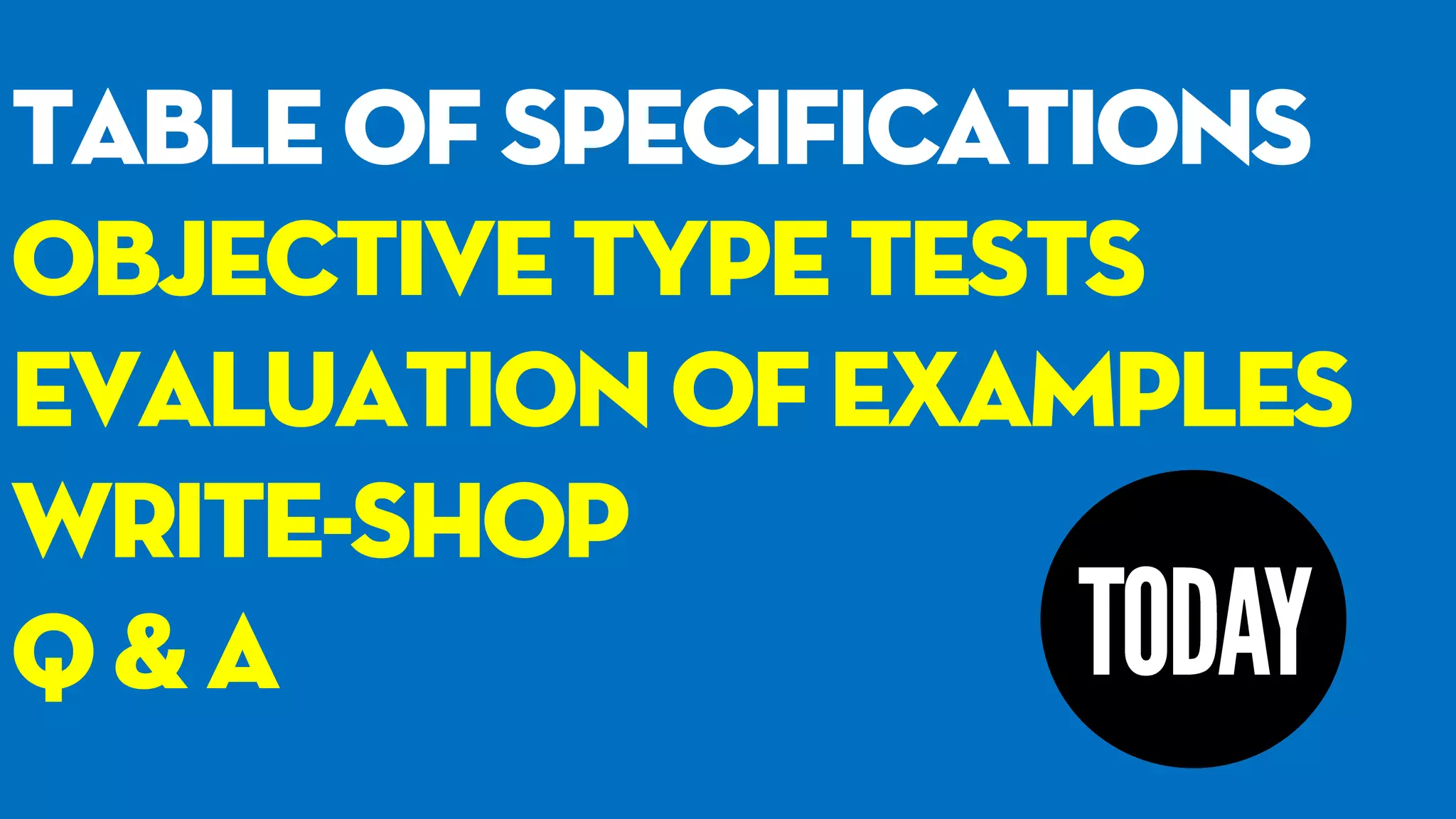 Constructing Test Questions and the Table of Specifications (TOS) | PDF