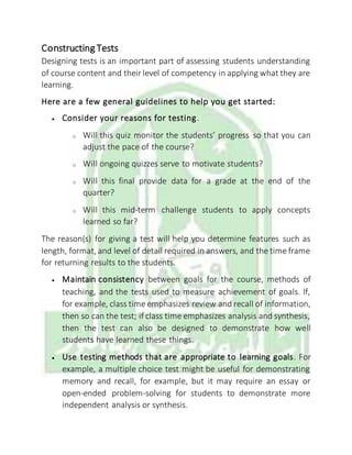 Constructing Tests | PDF
