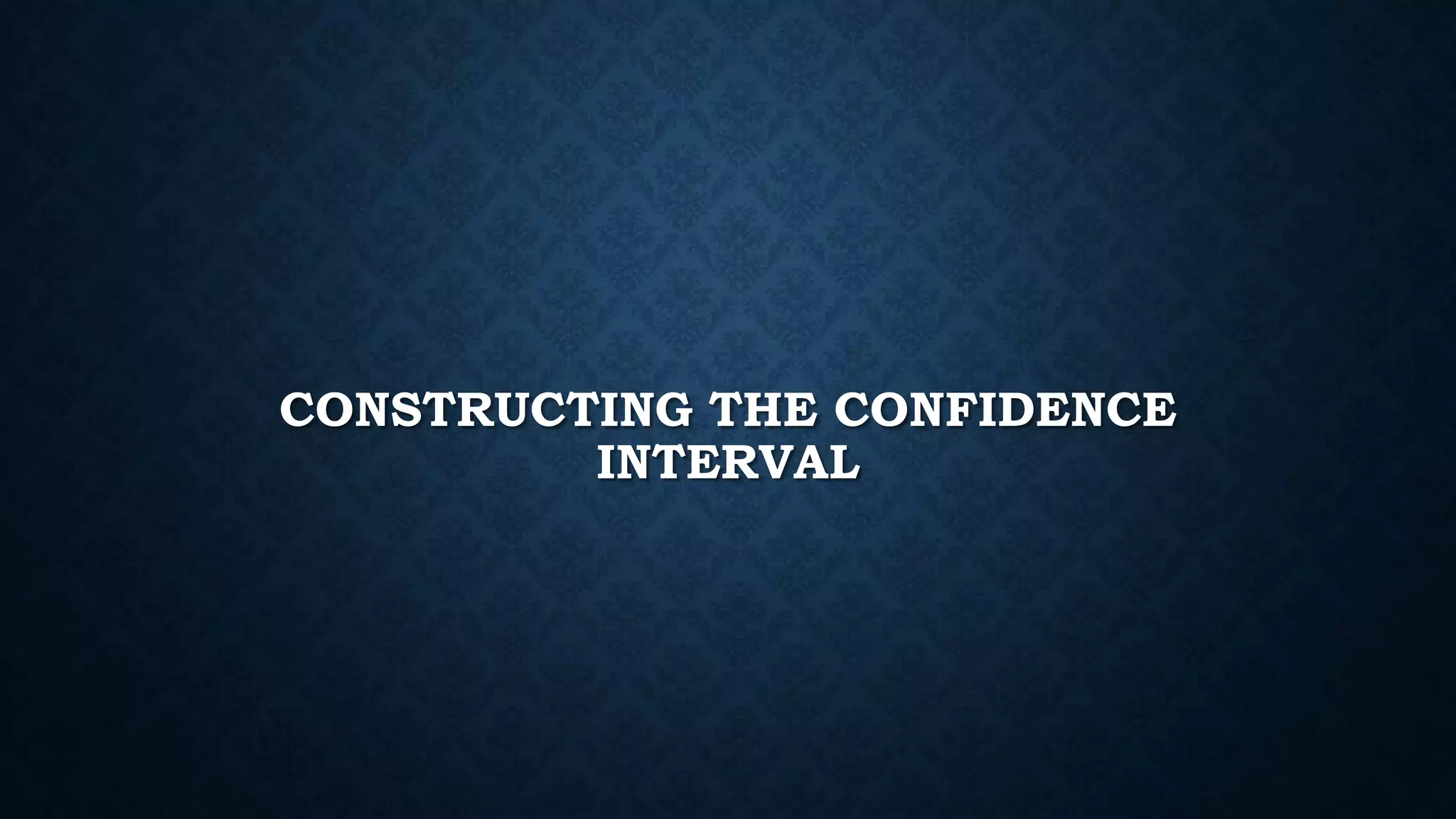 Constructing the confidence interval | PDF