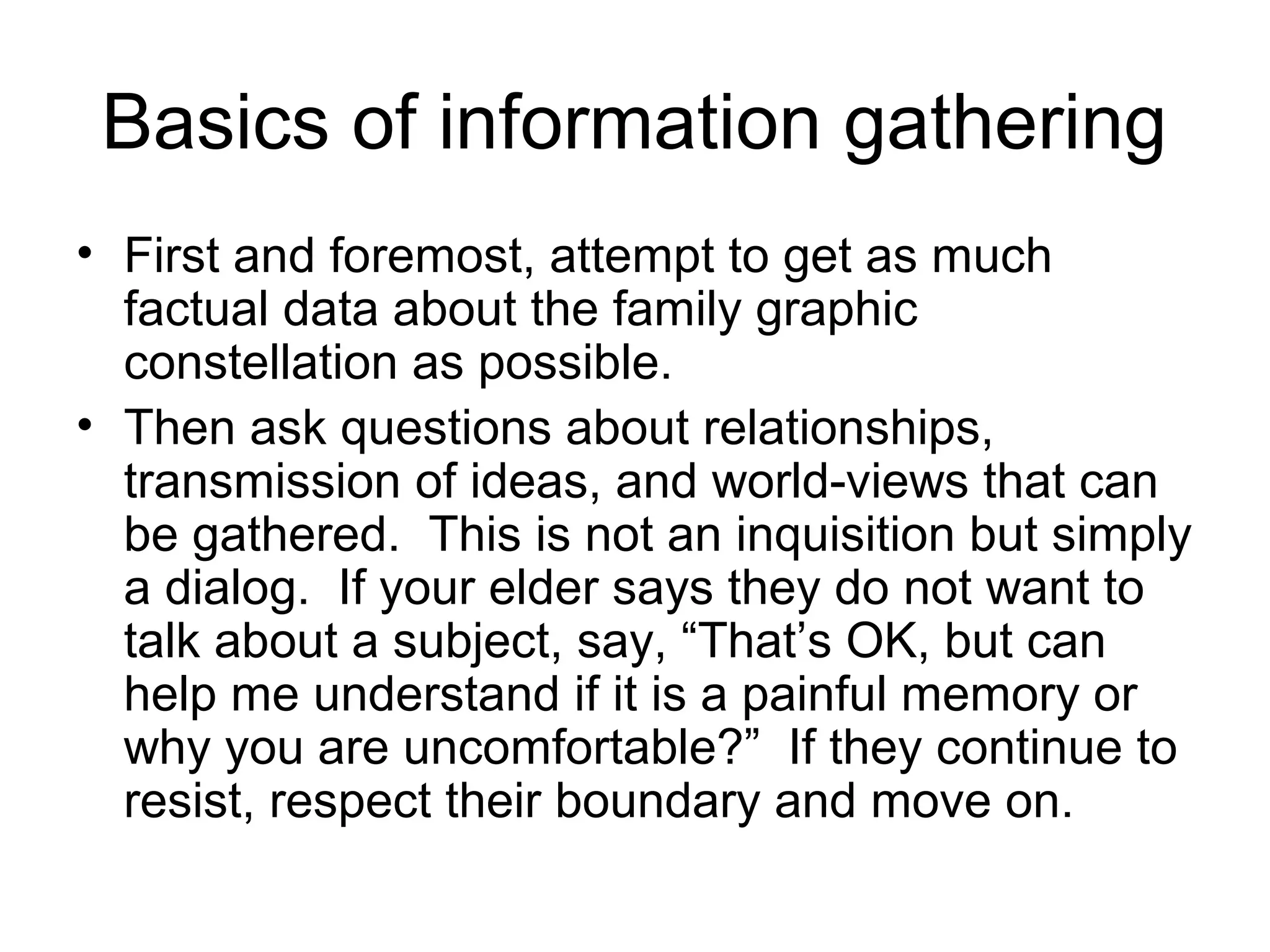 Constructing the genogram | PPT