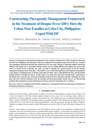 Constructing Therapeutic Management Framework in the Treatment of ...