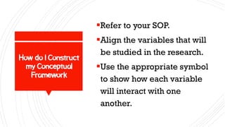Constructing your Conceptual Framework | PDF