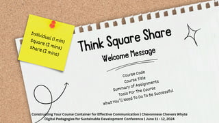 Constructing Your Course Container for Effective Communication | PPT