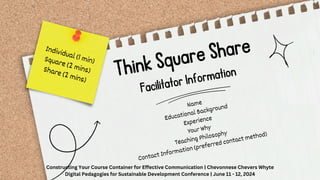 Constructing Your Course Container for Effective Communication | PPT