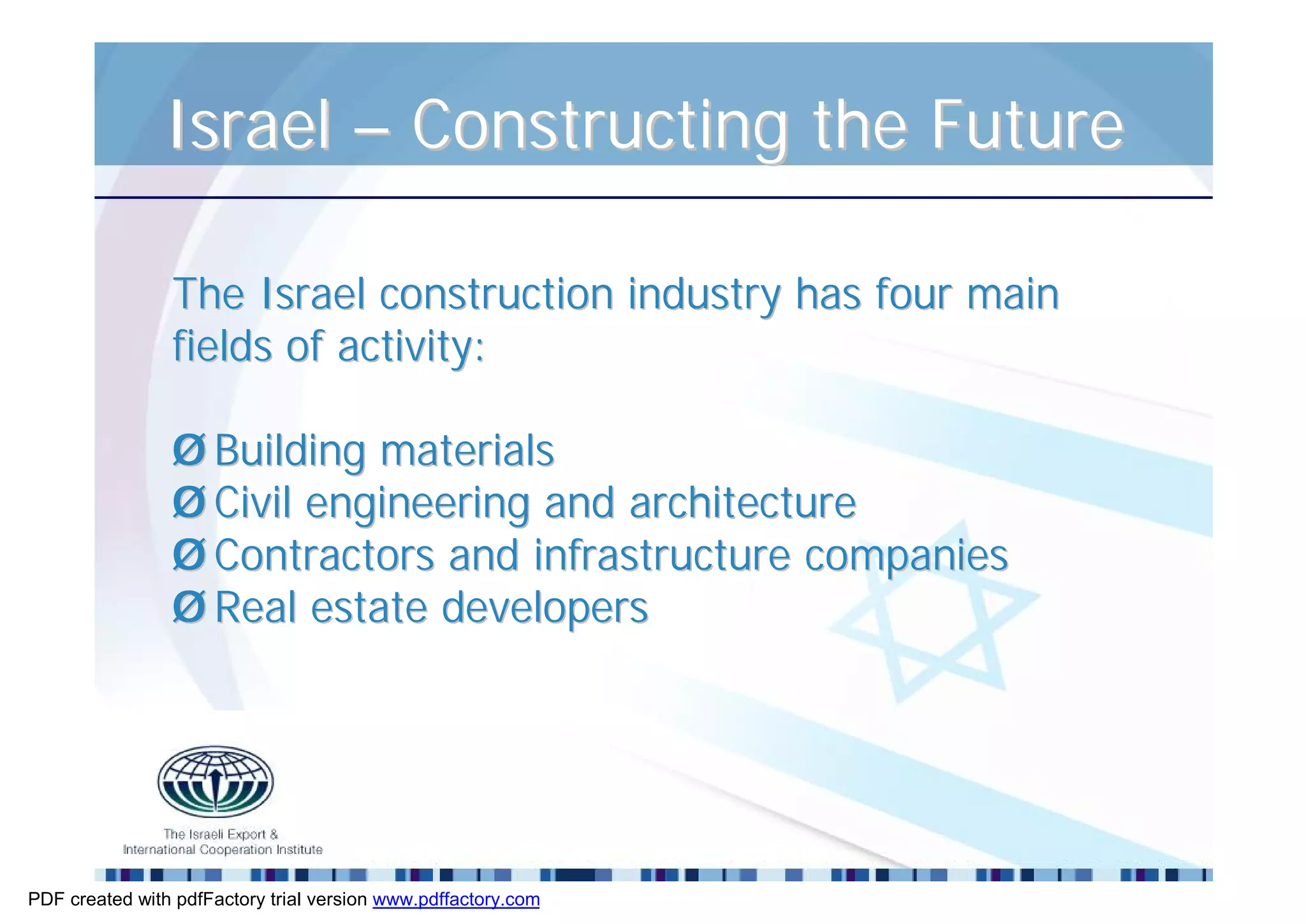 ISRAEL Construction and Building Industry | PDF | Construction Industry ...