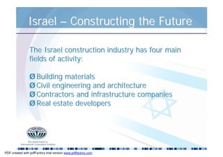 ISRAEL Construction and Building Industry | PDF | Construction Industry ...