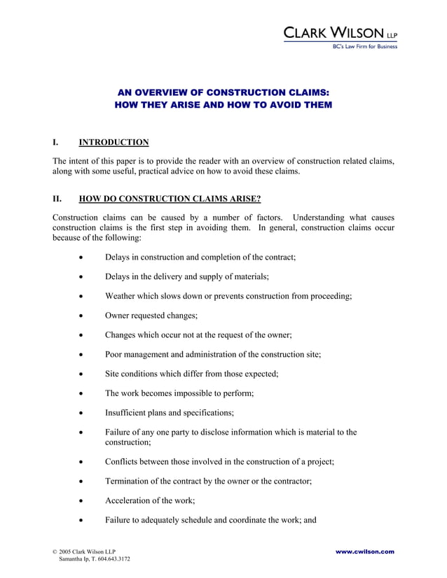 Construction claims | PDF