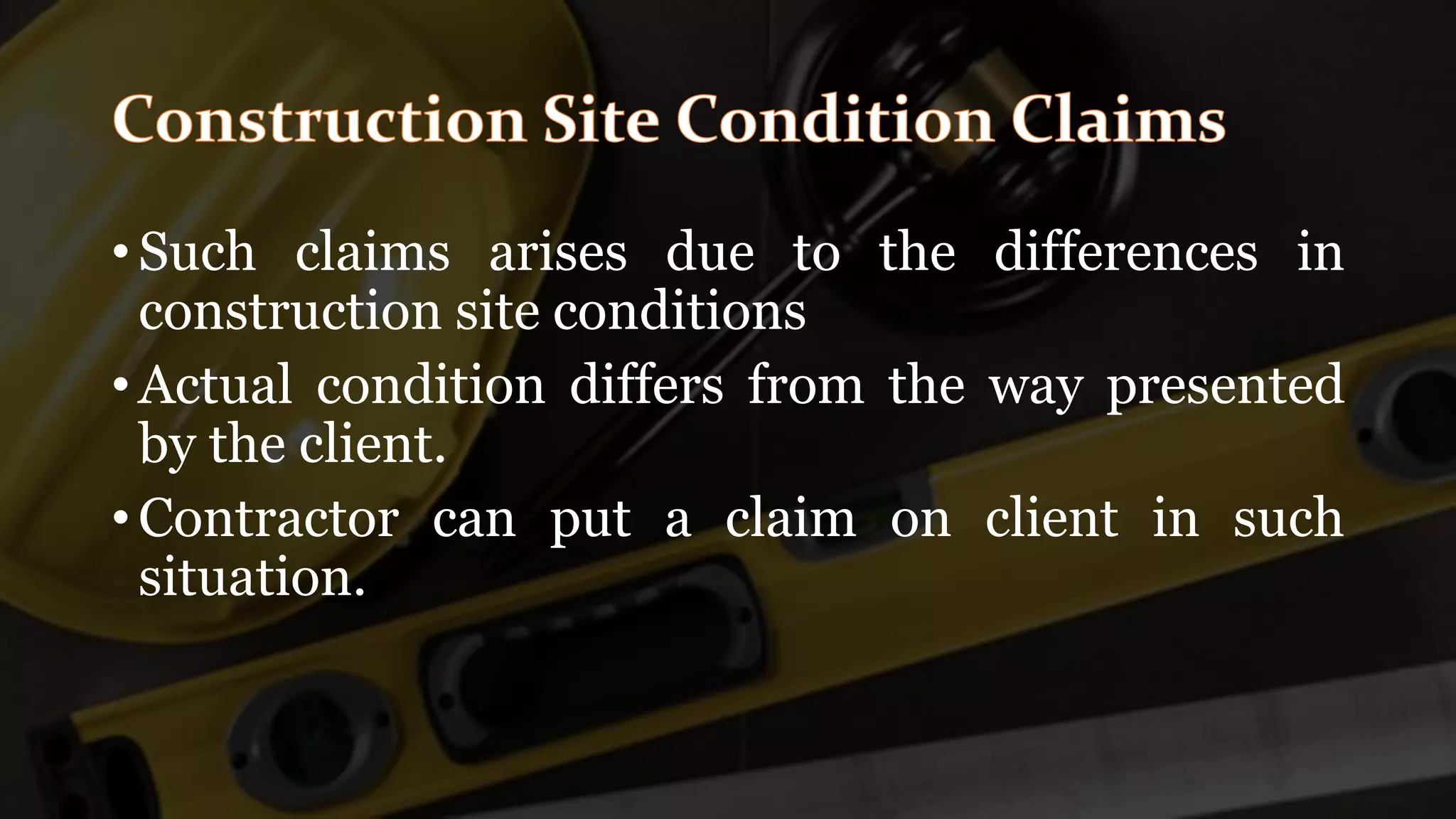 Construction Claims Explained | PPTX