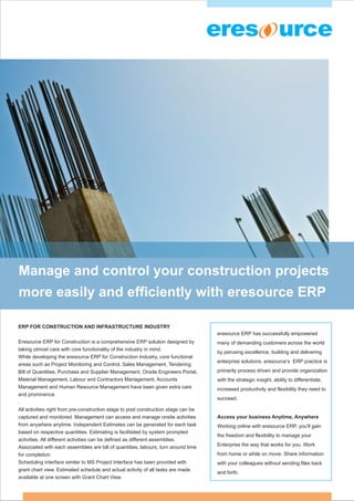 Construction erp-brochure | PDF
