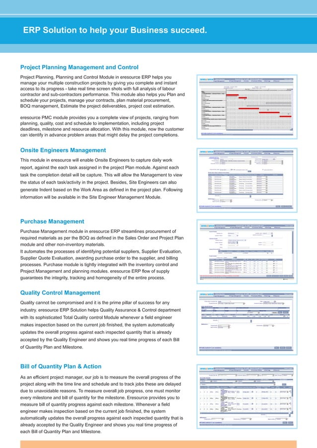 Construction erp-brochure | PDF