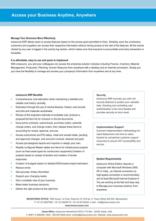 Construction erp-brochure | PDF