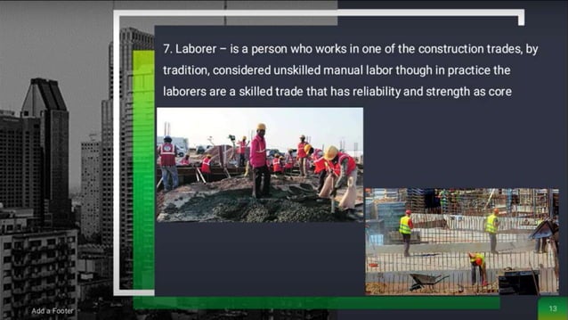 Construction fieldwork | PPTX