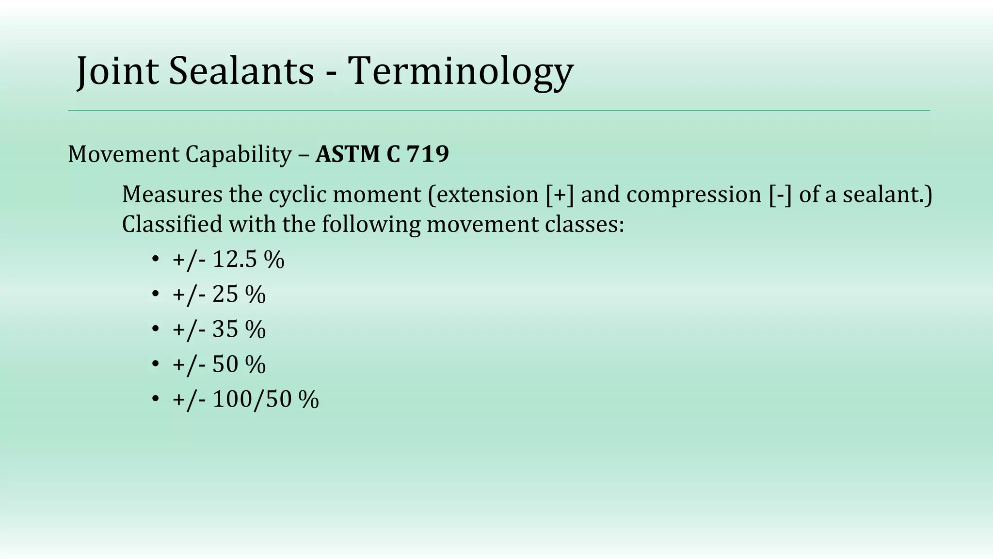 Construction Joint Sealants: A Critical Part of Building Envelope Performance | PPTX