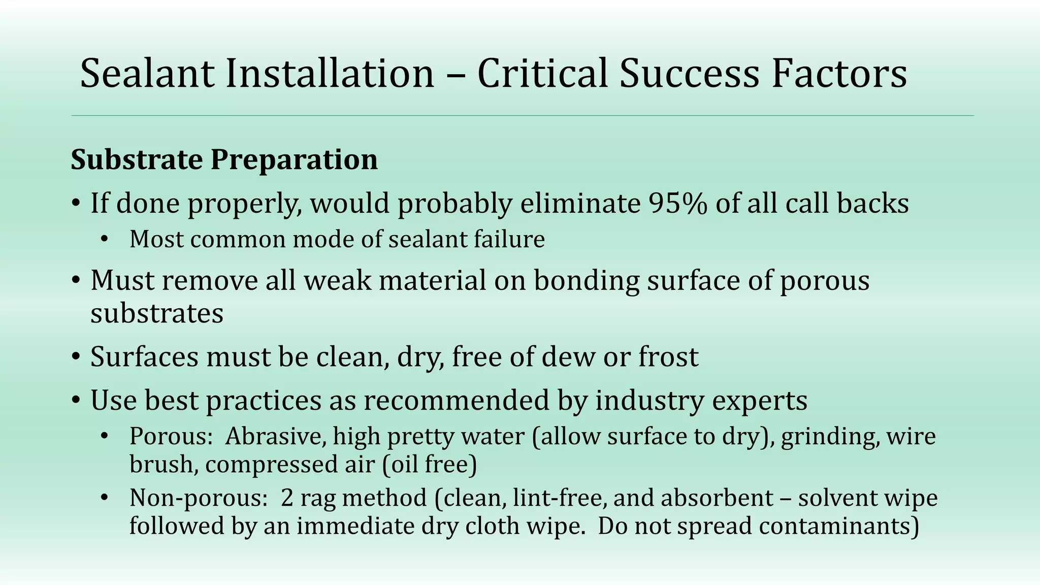 Construction Joint Sealants: A Critical Part of Building Envelope Performance | PPTX