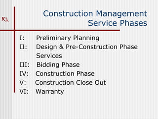 Construction Management Services | PPT