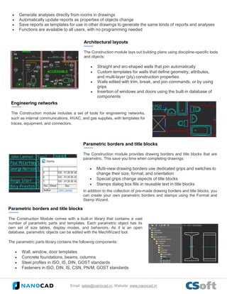 nanoCAD construction- a construction drawing software | PDF