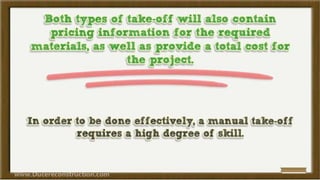 Construction takeoff-methods | PPT