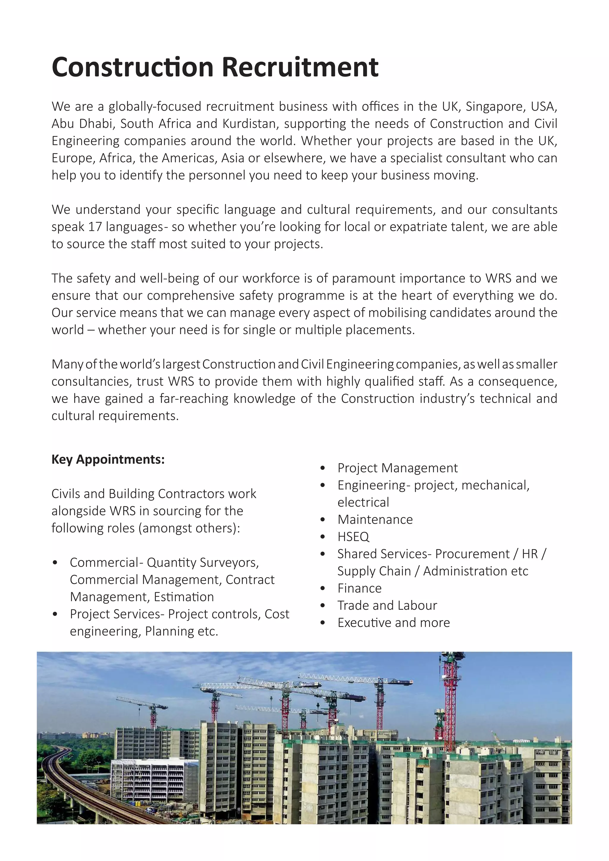 WRS Construction and Civil Engineering Brochure | PDF