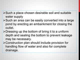 Construction and maintenance of a fish farm | PPTX