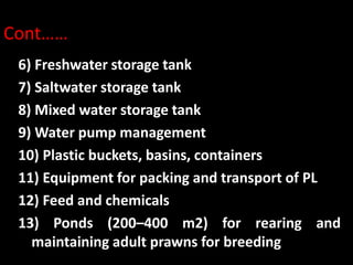 Construction and maintenance of prawn farms | PPTX