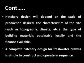 Construction and maintenance of prawn farms | PPTX