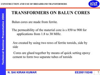 Construction and use of broadband transformers | PPT
