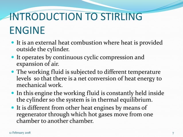 Construction and working of a Stirling engine model | PPTX | Physics ...