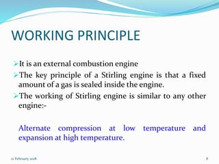 Construction and working of a Stirling engine model | PPTX