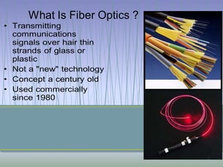 Construction and working principle of optical fiber | PPTX