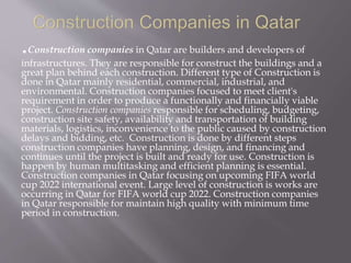 Construction companies in qatar | PPTX
