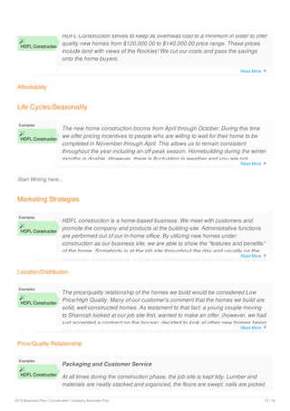 Construction company business plan example | PDF