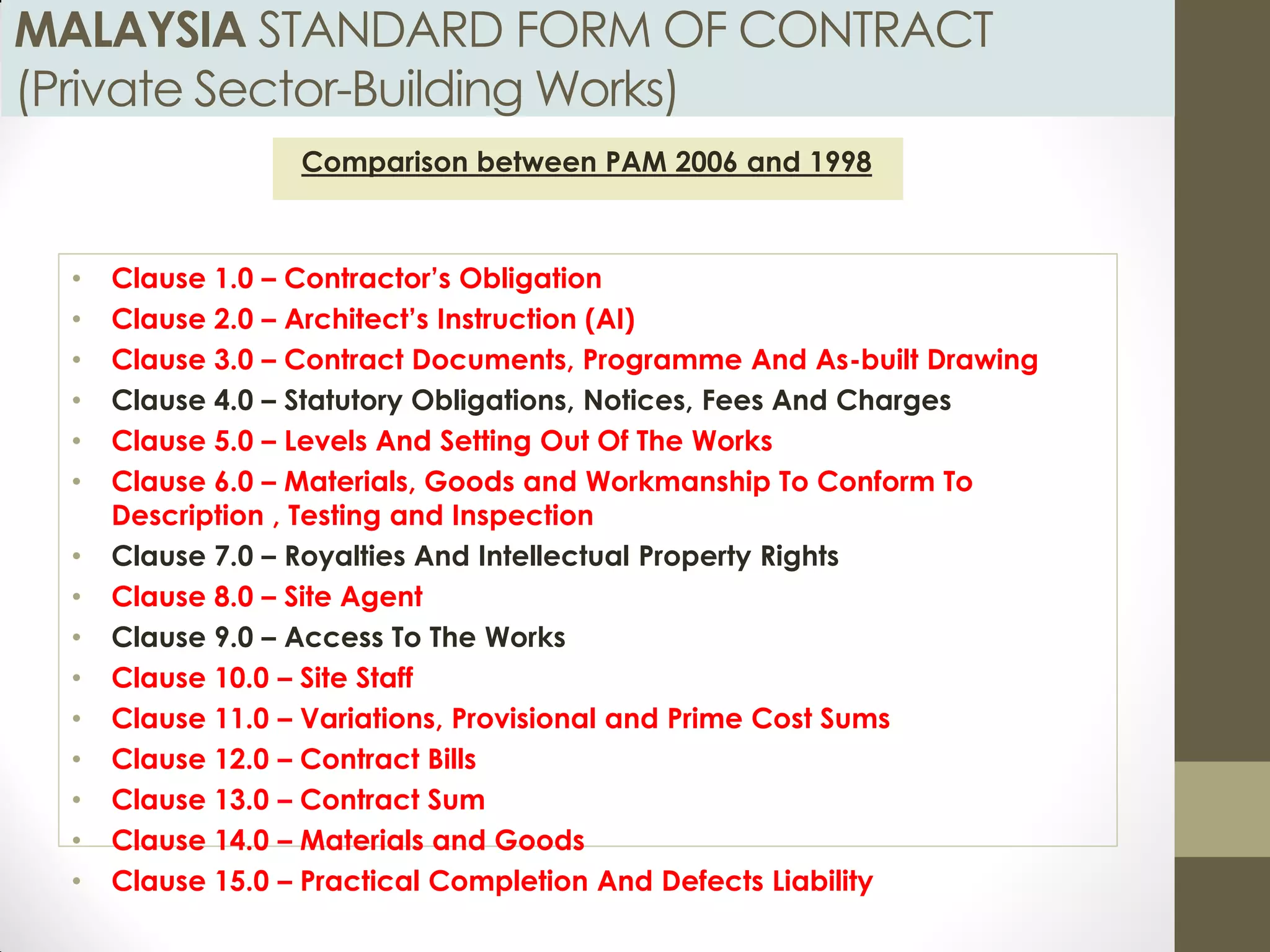 Construction Contract in Malaysia | PDF