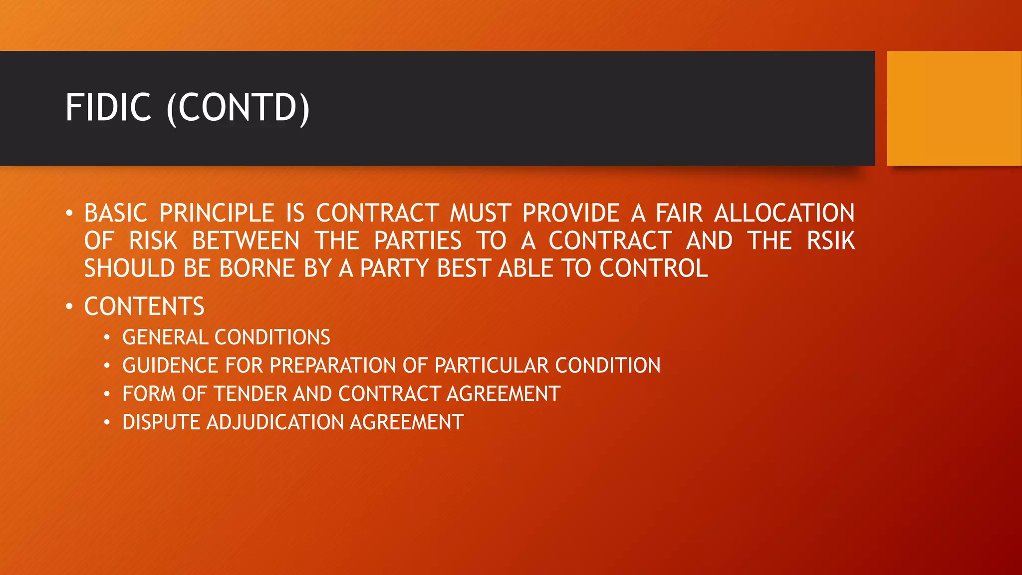 Fidic Jct And Nec Contracts Pptx Construction Industry Industries