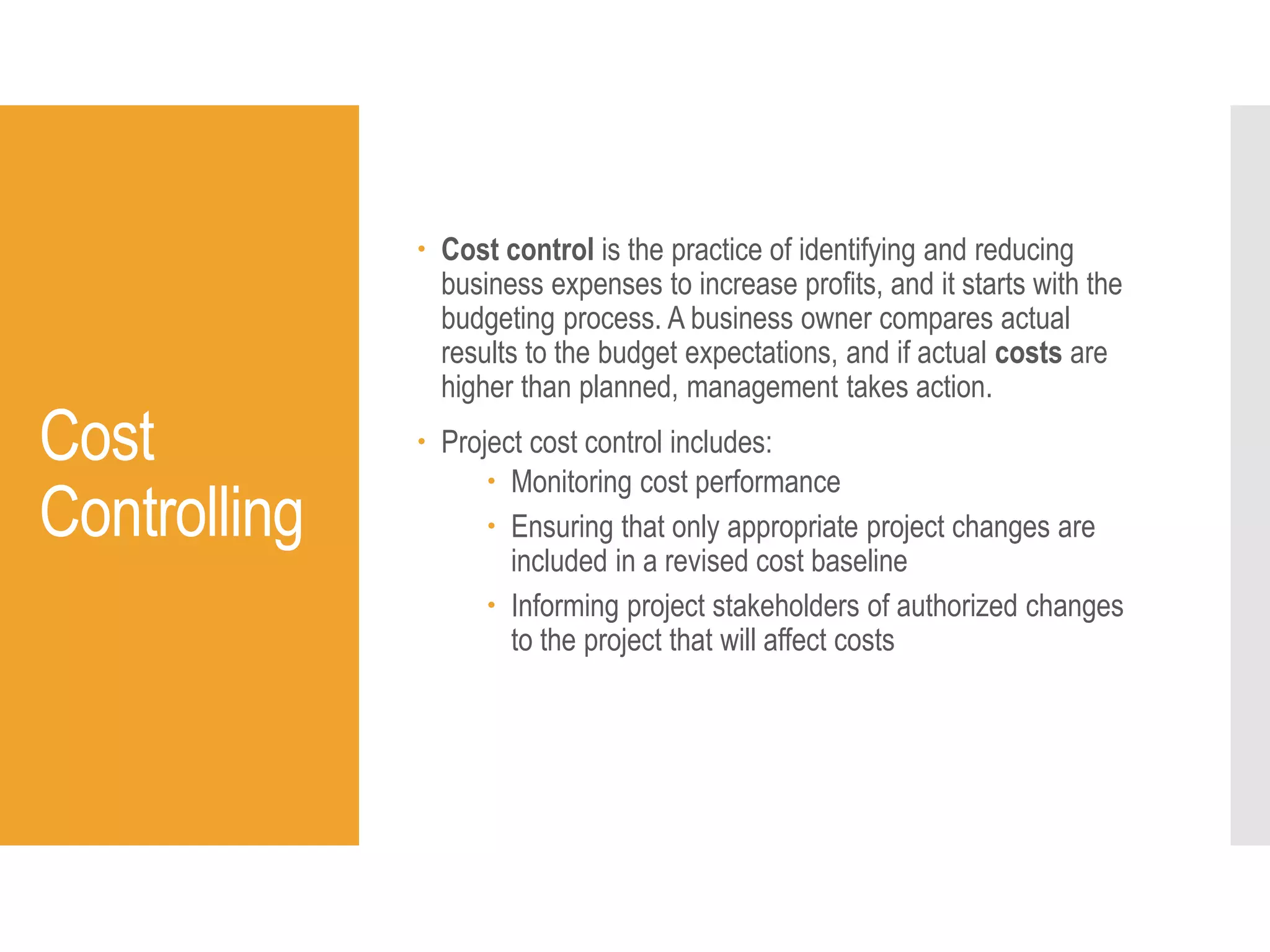 Construction Cost Control | PPTX