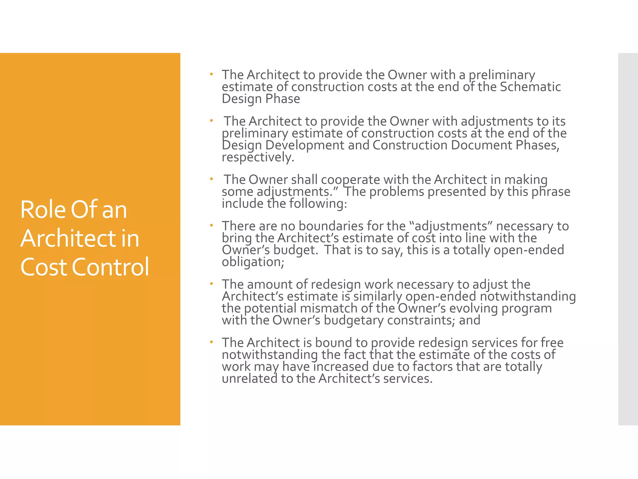 Construction Cost Control | PPTX