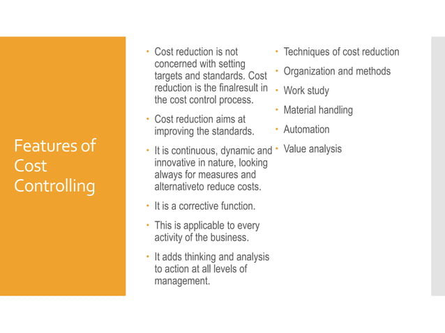 Construction Cost Control | PPTX | Business Accounting & Finance | Business