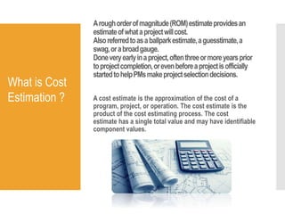 Construction Cost Control | PPTX