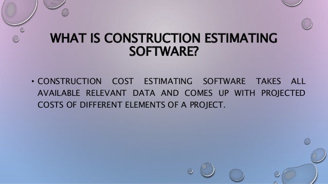 Construction Cost Estimation Software Development Solutions Construction Cost Estimation Software Development Solutions