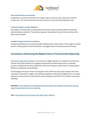 Construction Daily Report Software A Deep Dive into the Digital ...