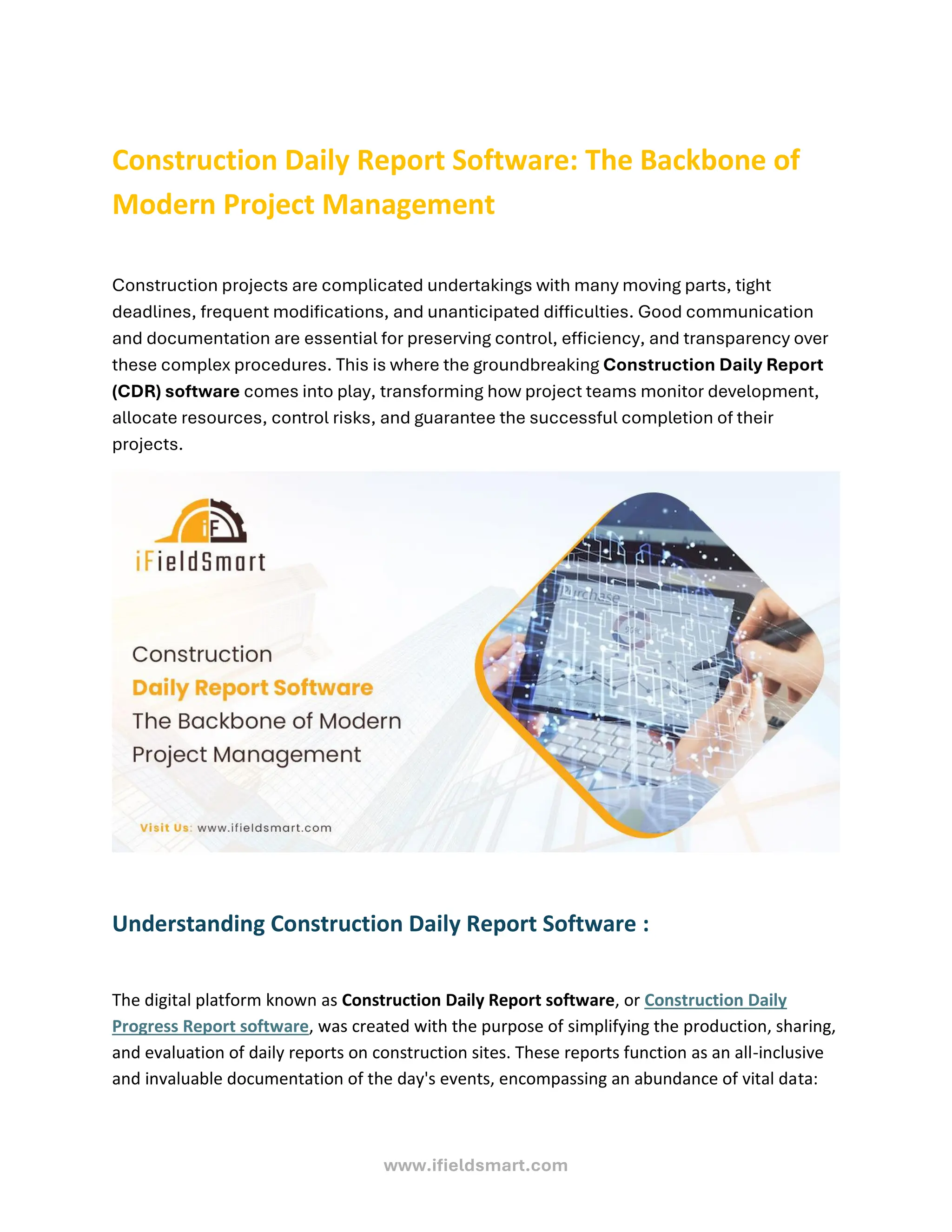 Construction Daily Report Software The Backbone of Modern Project ...