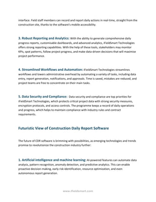 Construction Daily Report Software The Backbone of Modern Project ...