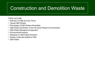 Construction & demolition waste | PPT